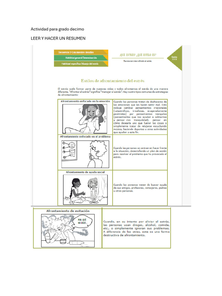 Actividad Grado Decimo | PDF