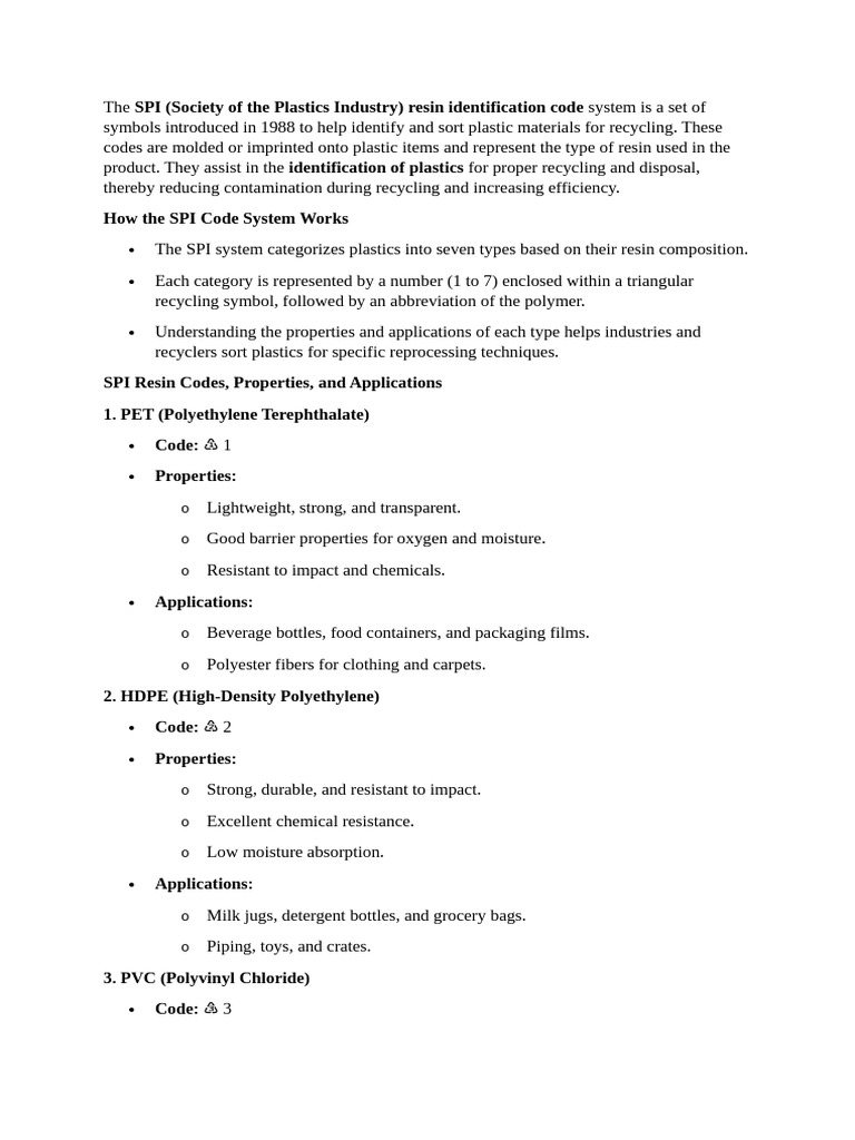 The SPI | PDF | Plastic | Polystyrene