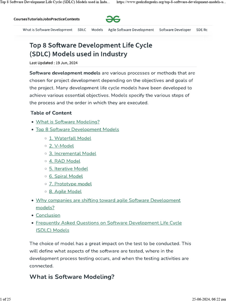 Top 8 Software Development Life Cycle (SDLC) Models Used in Industry ...
