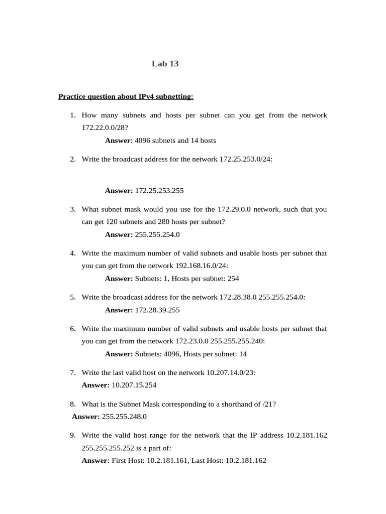 Lab 13-updated | PDF | Ip Address | Computer Science