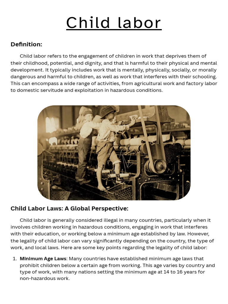 Understanding Child Labor Issues | PDF | Child Labour | Poverty