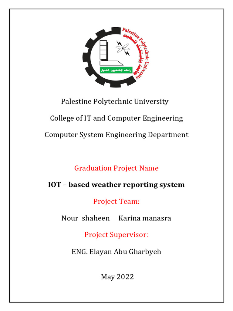 IOT - Based Weather Reporting System | PDF | Internet Of Things ...