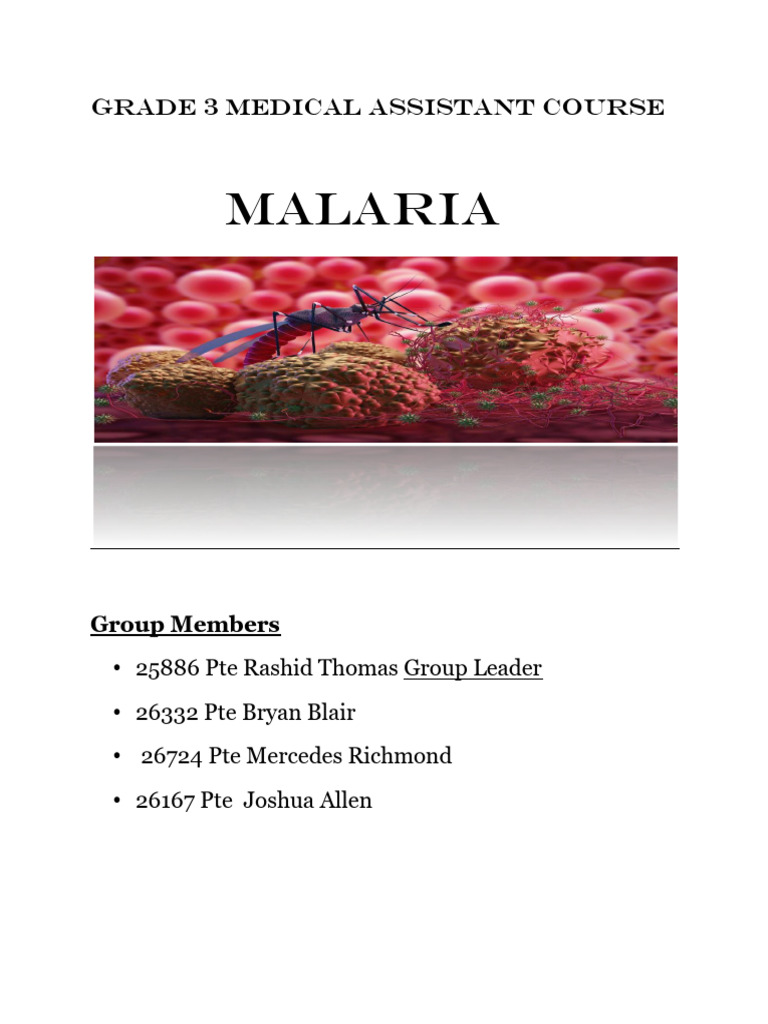 malaria write up-1 | PDF | Malaria | Plasmodium