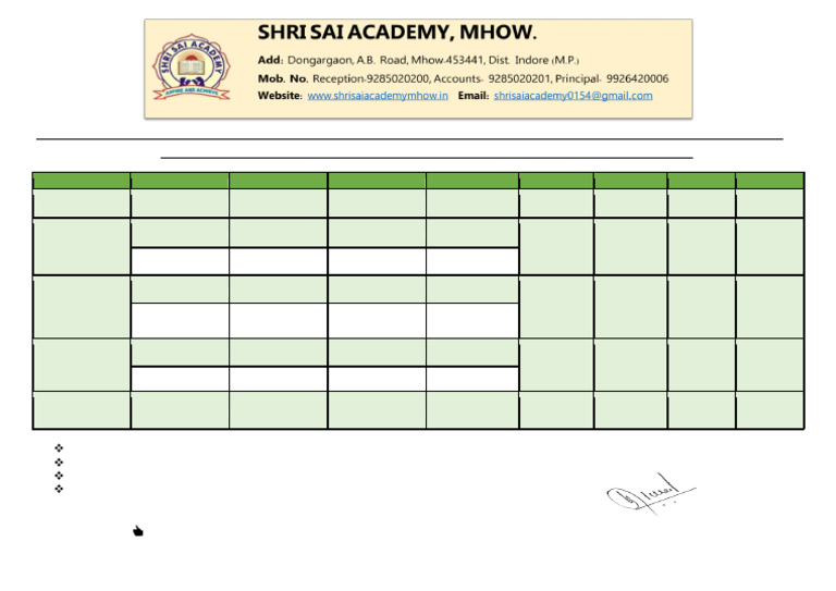 Internal Assessment Exam Time Table 2024-25 | PDF