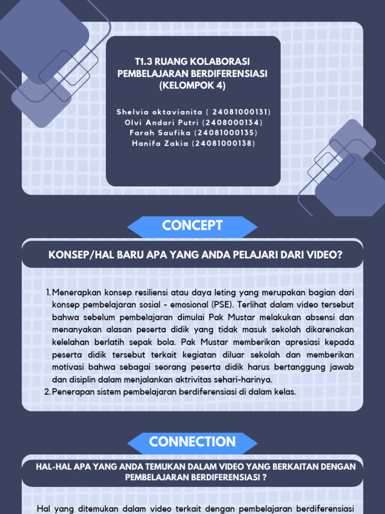 T1.3 Ruang Kolaborasi (Pembelajaran Berdiferensiasi) - Kelompok 4 | PDF