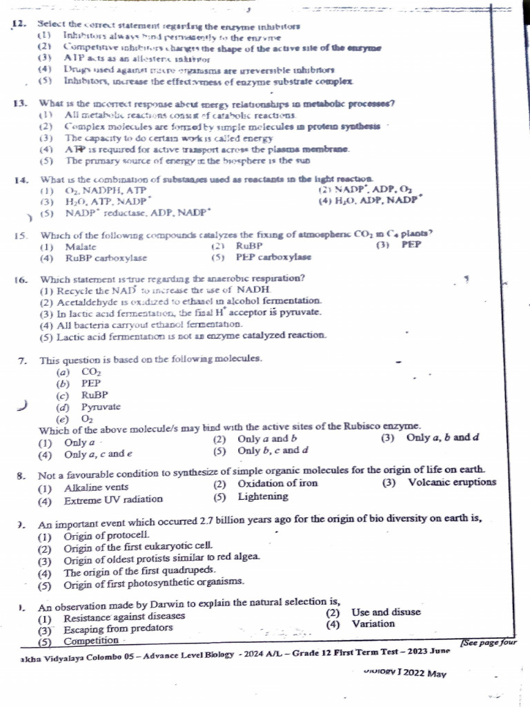 Bio 1st 3 | PDF