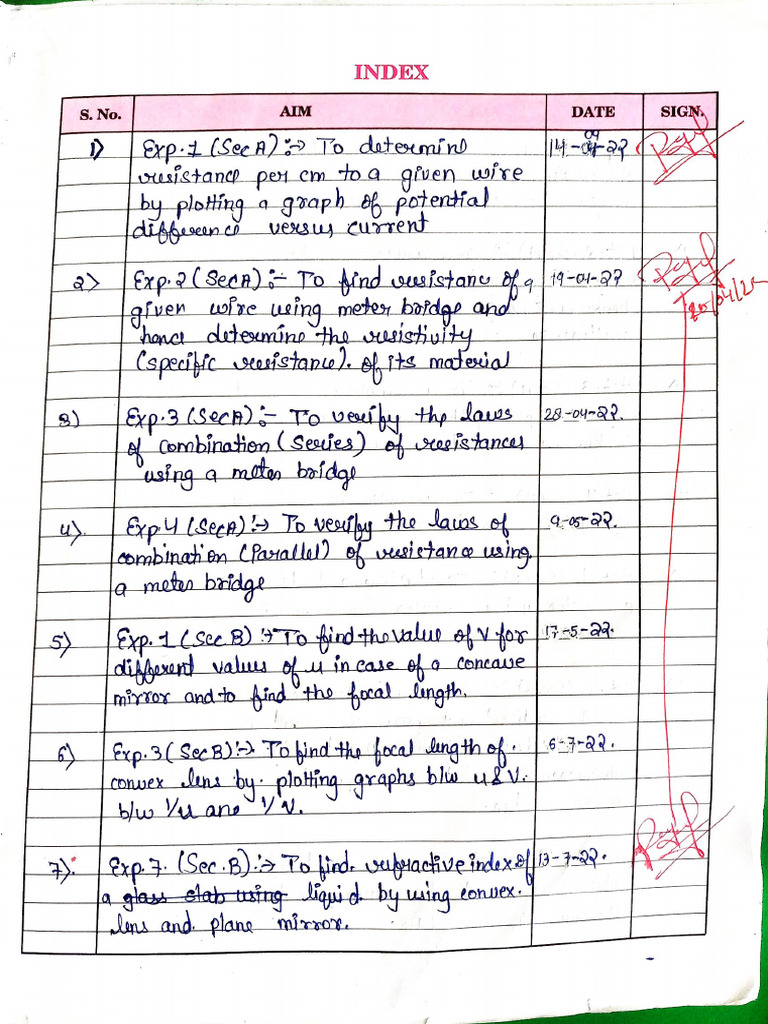 Practical File Physics XII | PDF