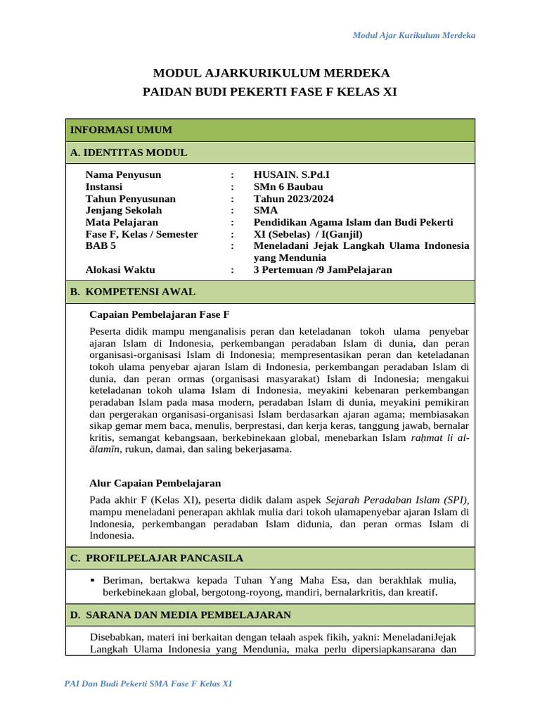 Modul Ajar BAB 5 | PDF