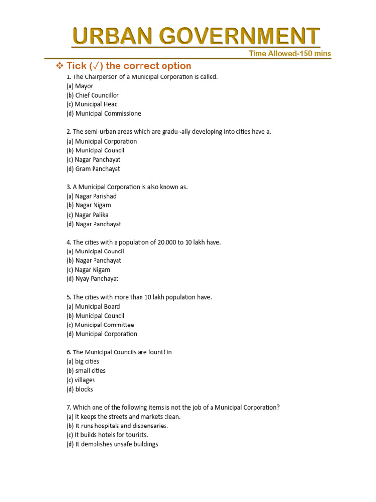 Understanding Urban Local Government | PDF | Government | Local Government