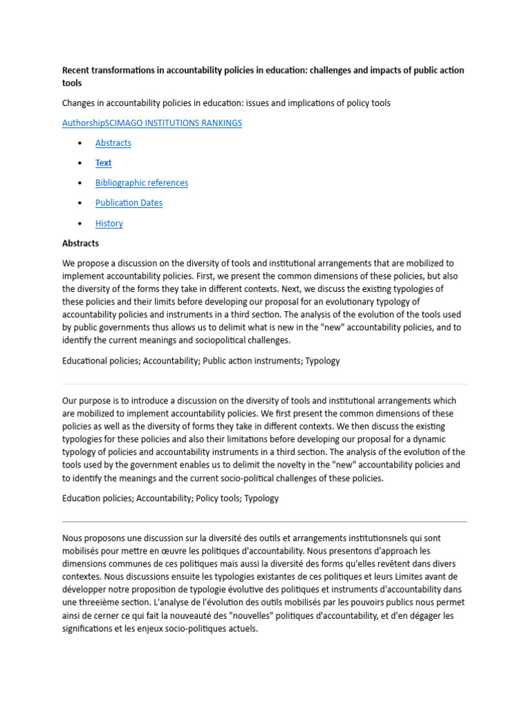 Voisin Recent Transformations in Accountability Policies in Education ...