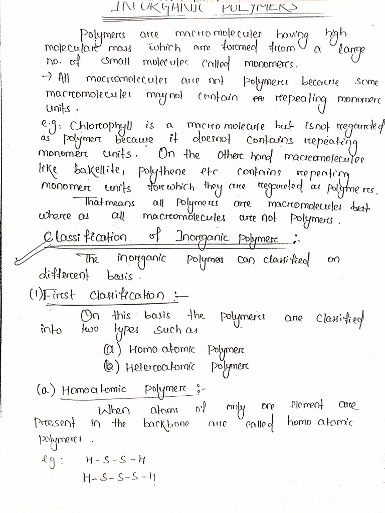 Inorganic Polymer | PDF