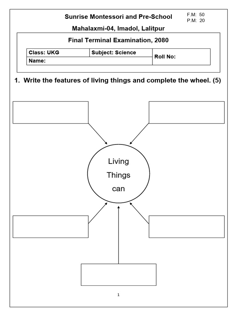 UKG Science 4th Term 2080 | PDF
