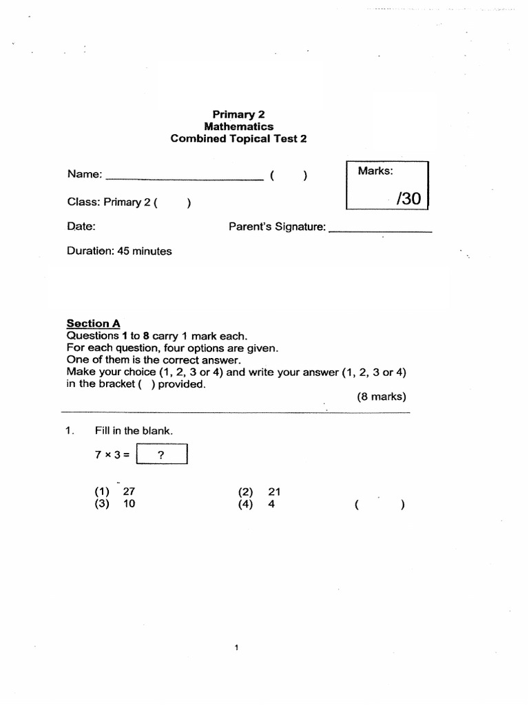 2019-P2-Math-Topical Test 2 Nanyang | PDF