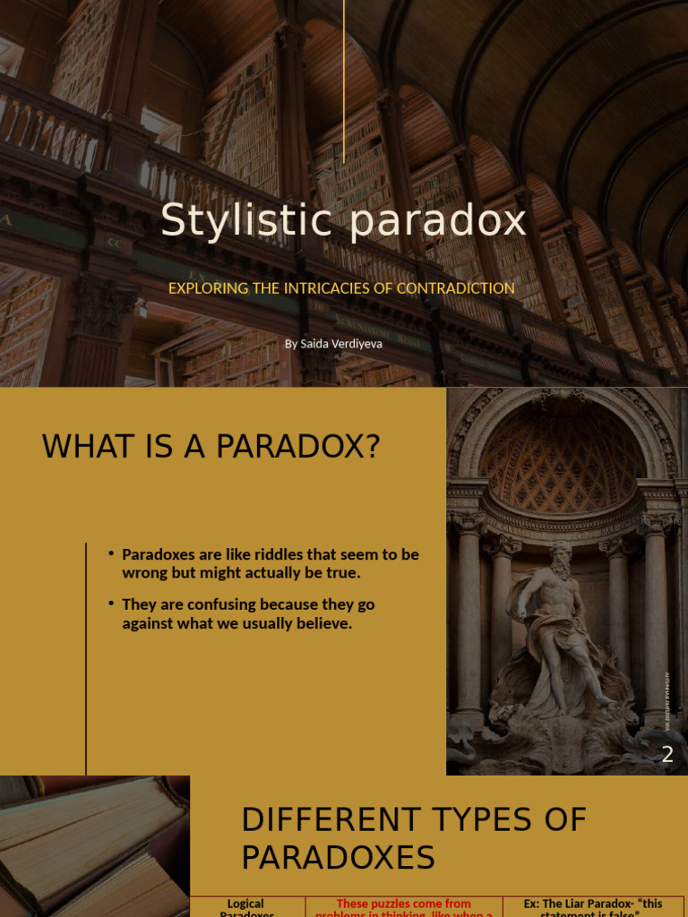 Understanding Stylistic Paradoxes | PDF | Paradox | Logic
