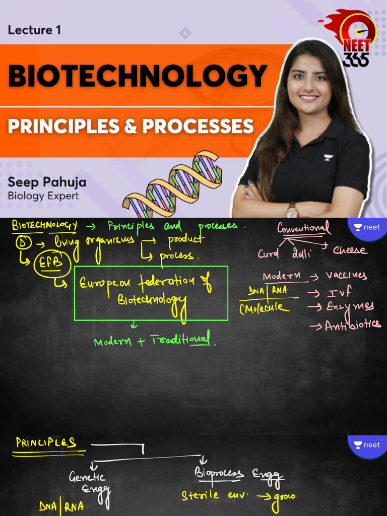 Biotechnology - Principles & Processes L1 | PDF
