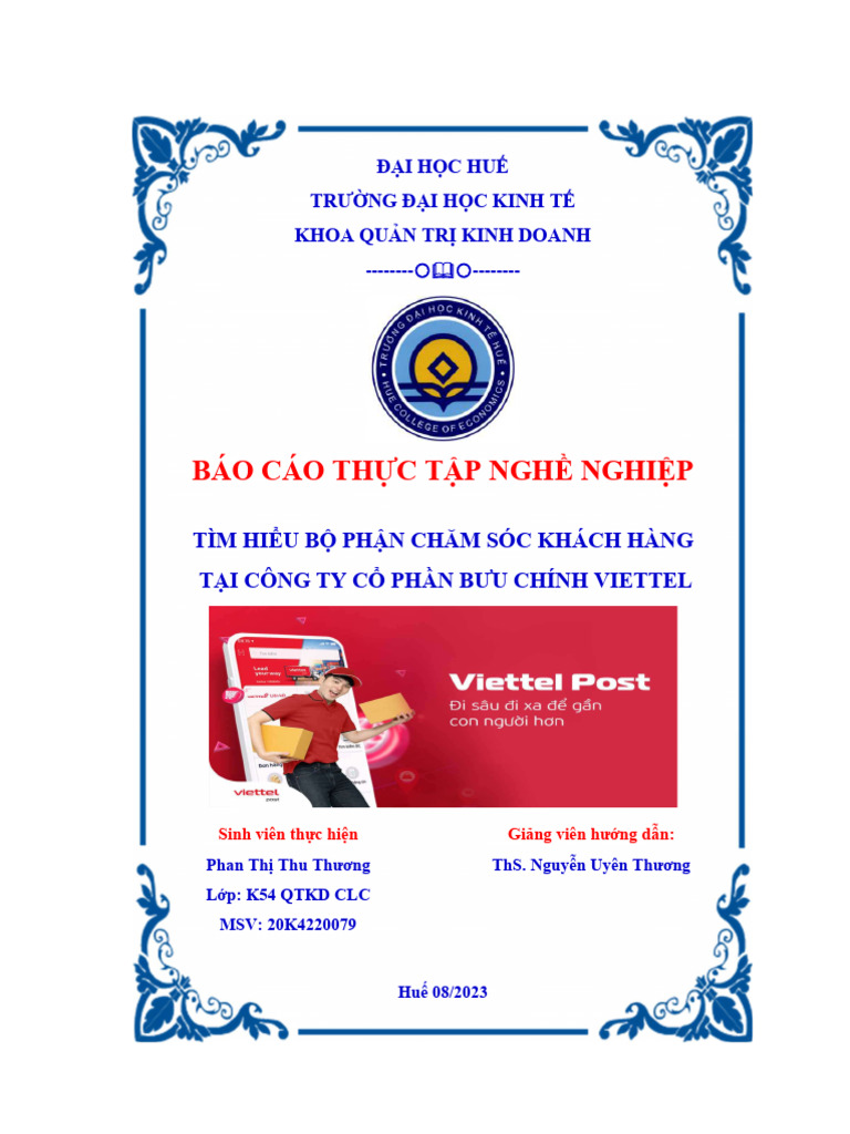 Báo Cáo Ttnn-Thu Thương K54 QTKC CLC | PDF