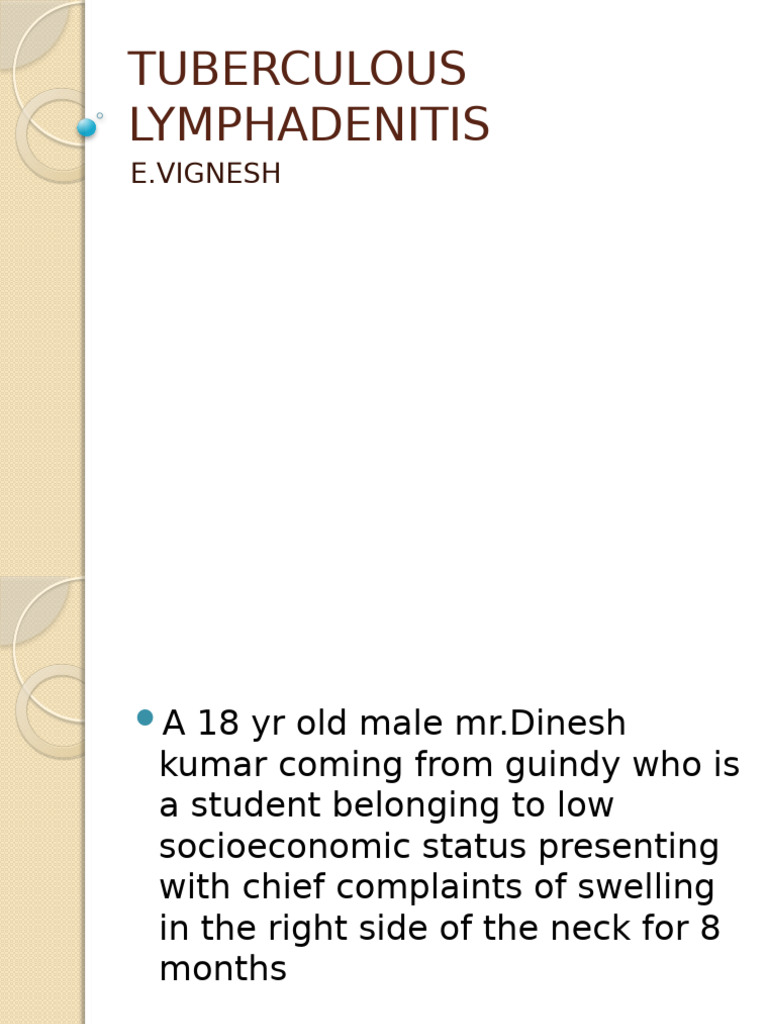 7 Tuberculous Lymphadenitis | PDF | Edema | Diseases And Disorders