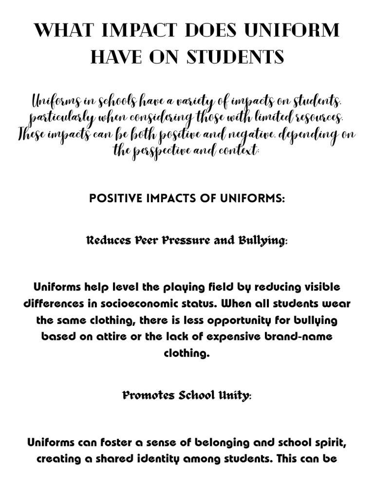 What Impact Does Uniform Have On Students - 20241209 - 190006 - 0000 ...