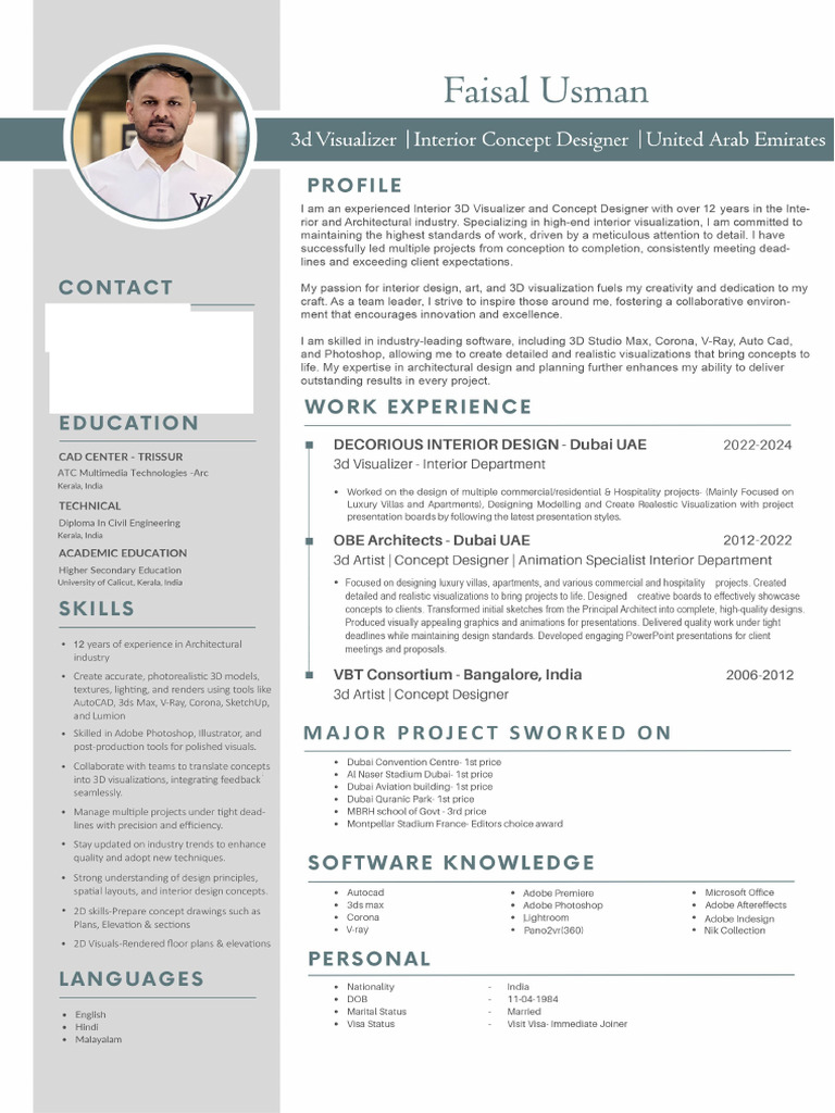 FAISAL USMAN - Interior Designer | PDF