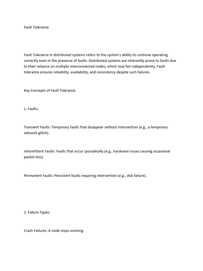 DU3 1 | PDF | Replication (Computing) | Fault Tolerance