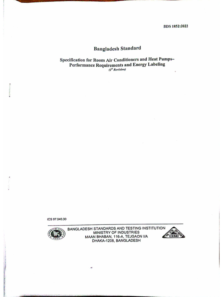BSTI - Specification For.... | PDF