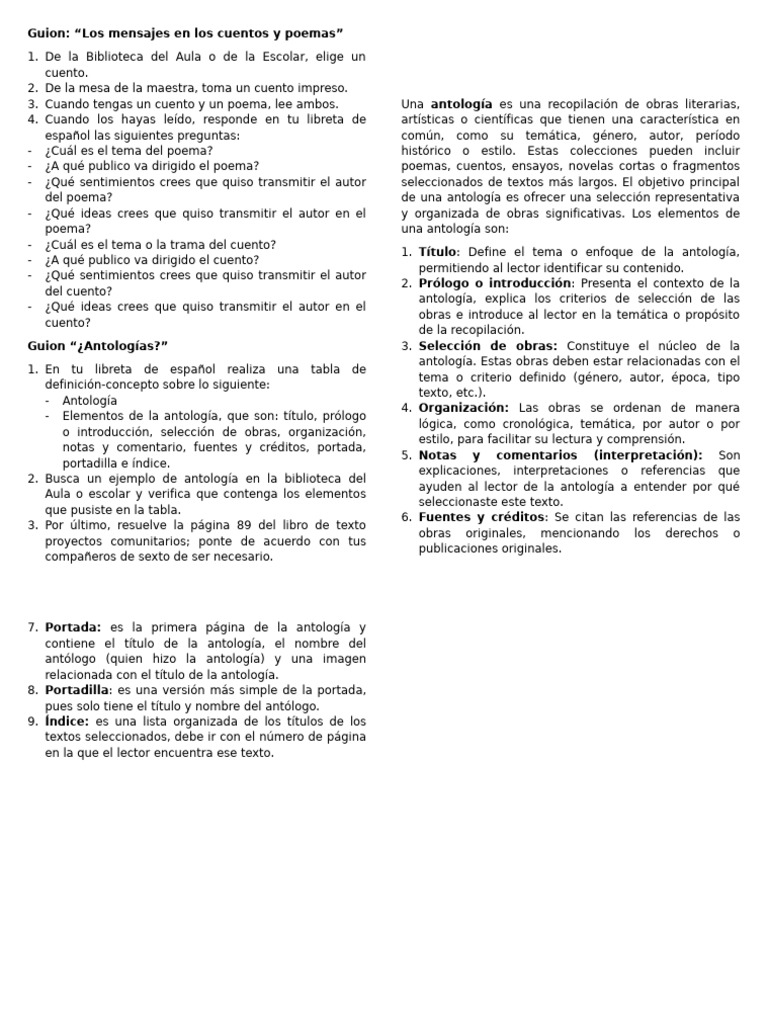 Guion 2 | PDF | Cuentos | Autor