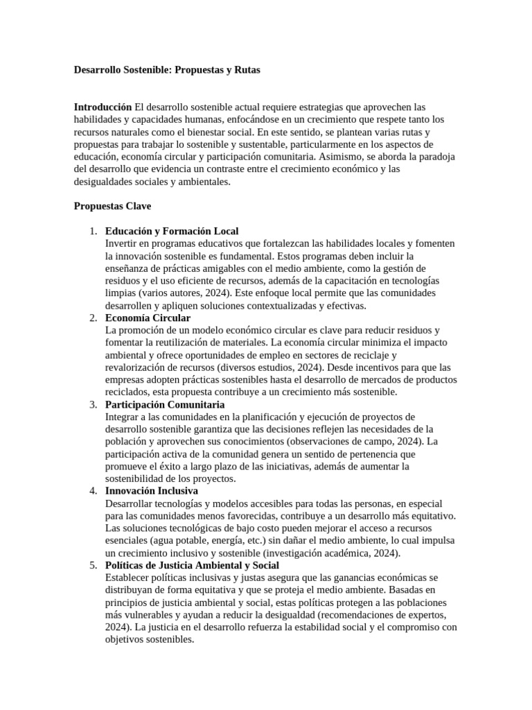 Desarrollo Sostenible Pdf Sustentabilidad Desarrollo Sostenible