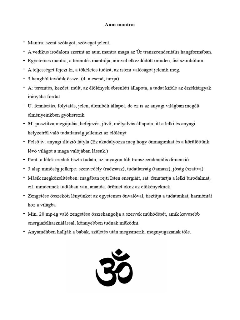 Aum Mantra | PDF