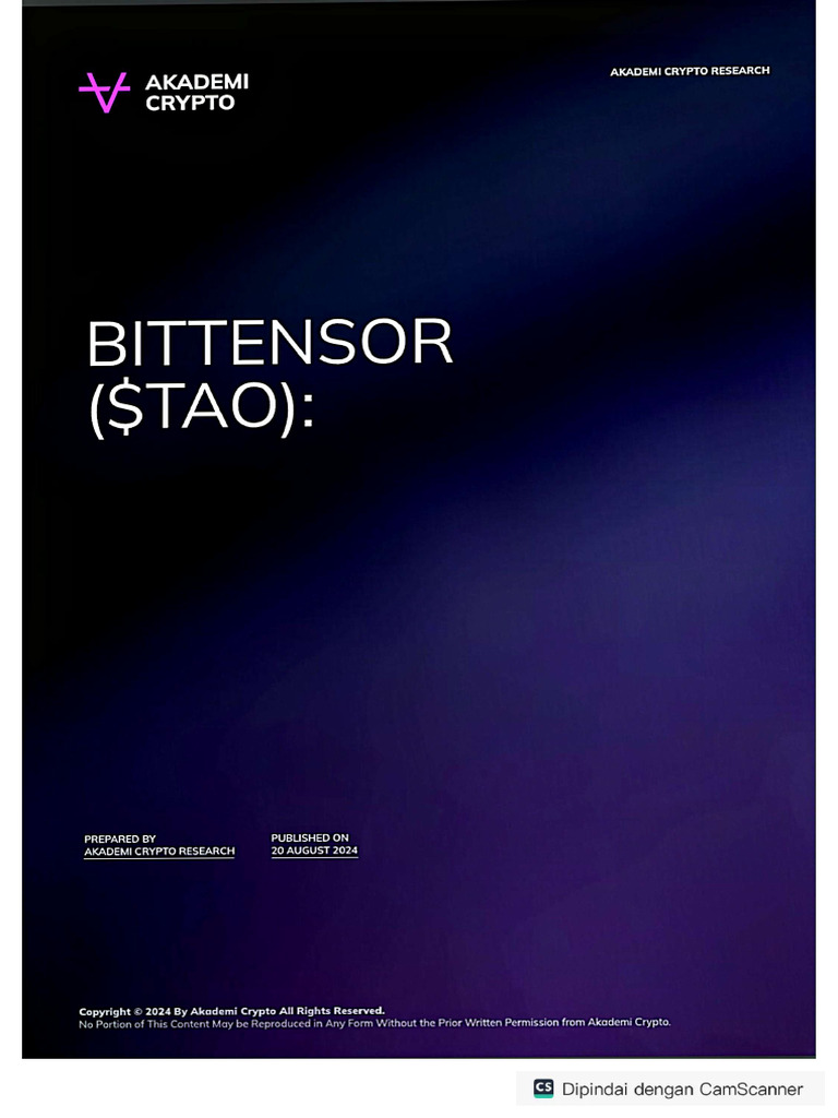 Bittensor ($tao) - The Bitcoin of Artificial Intelligence | PDF