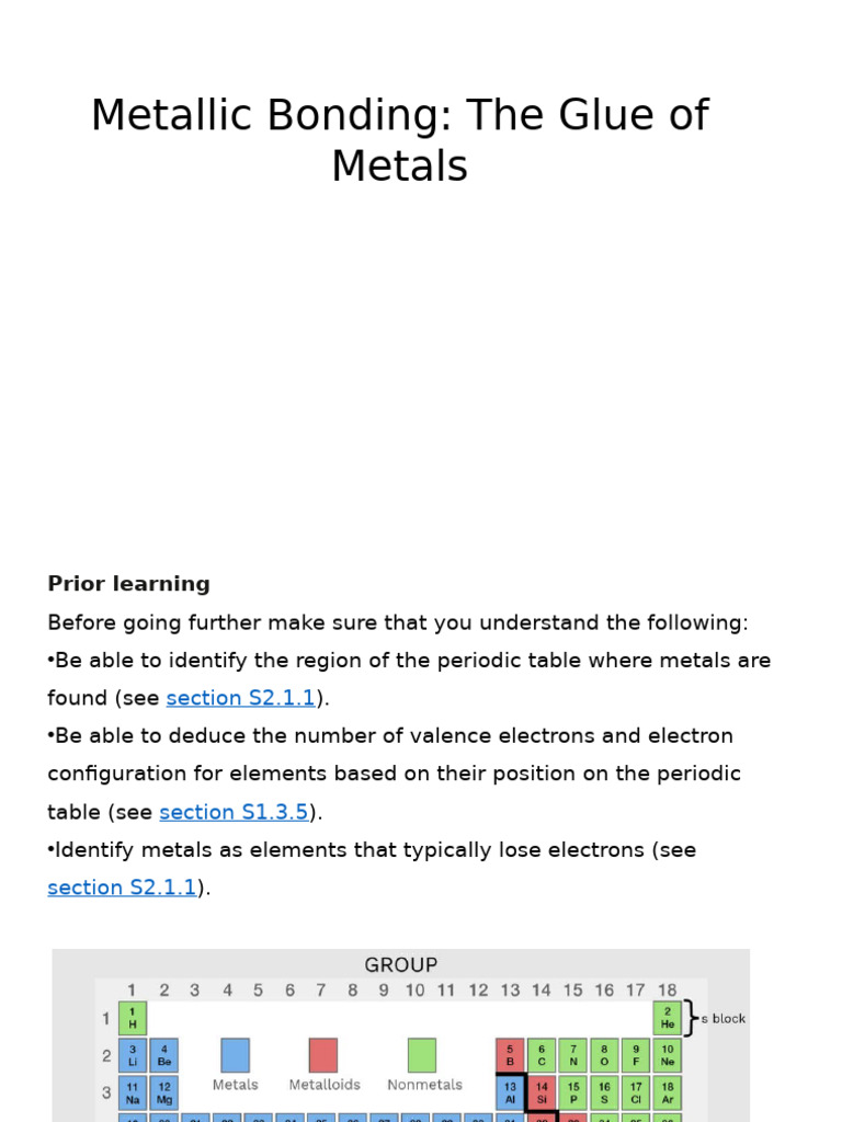 Metallic-Bonding--The-Glue-of-Metals-2 | PDF | Polymers | Chemical Bond