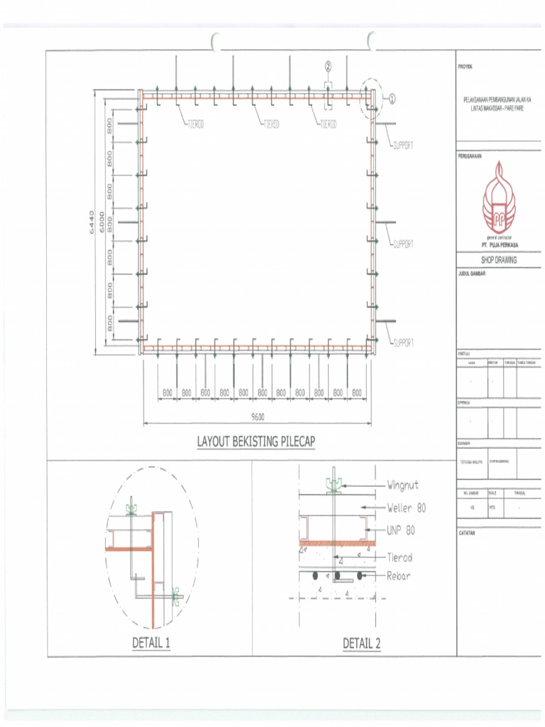 Bekisting Pile Cap | PDF