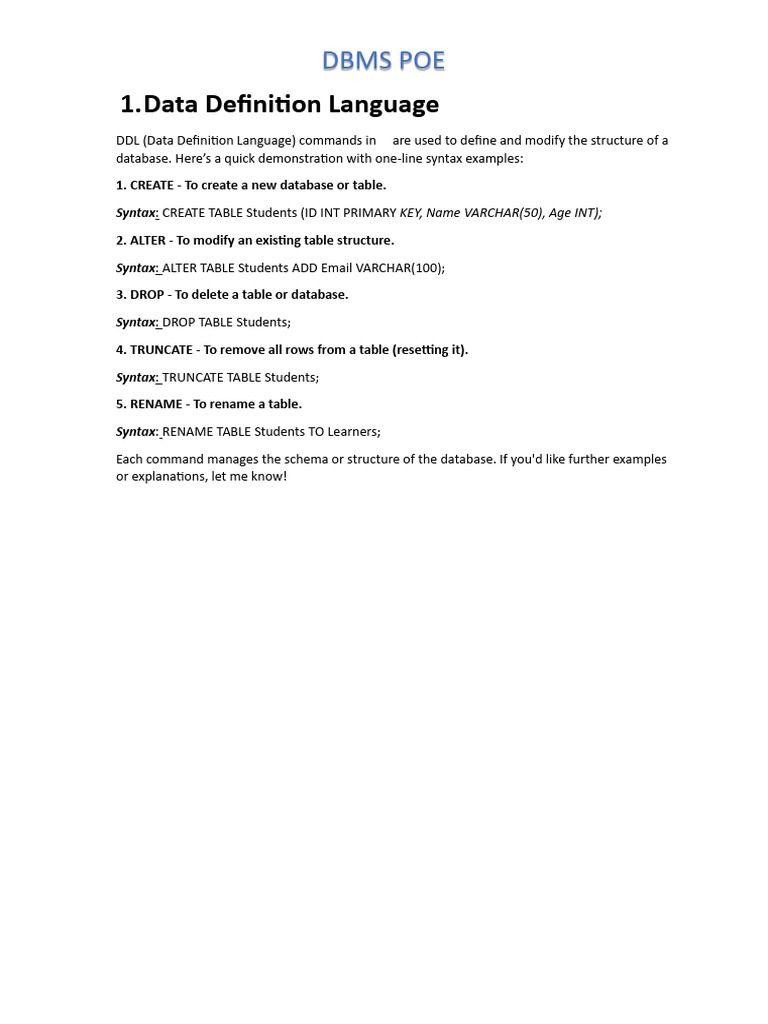 DBMS POE DBATU Practice | PDF | Computer Data | Software Design