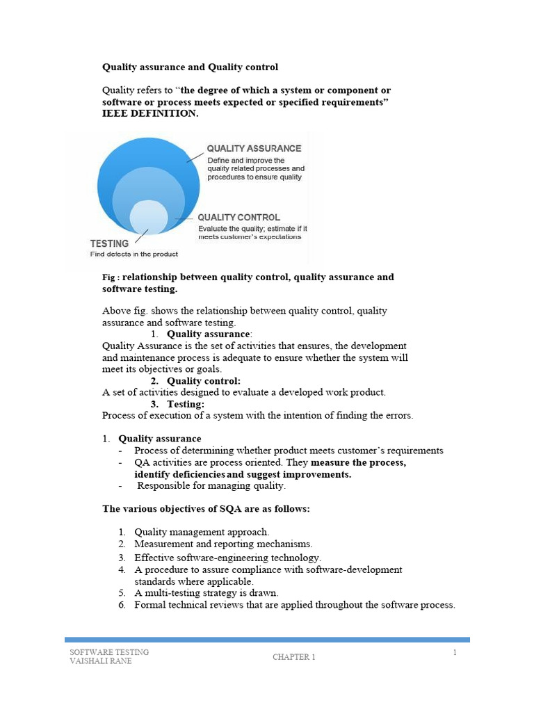 Quality Assurance and Quality Control | PDF | Quality Assurance ...