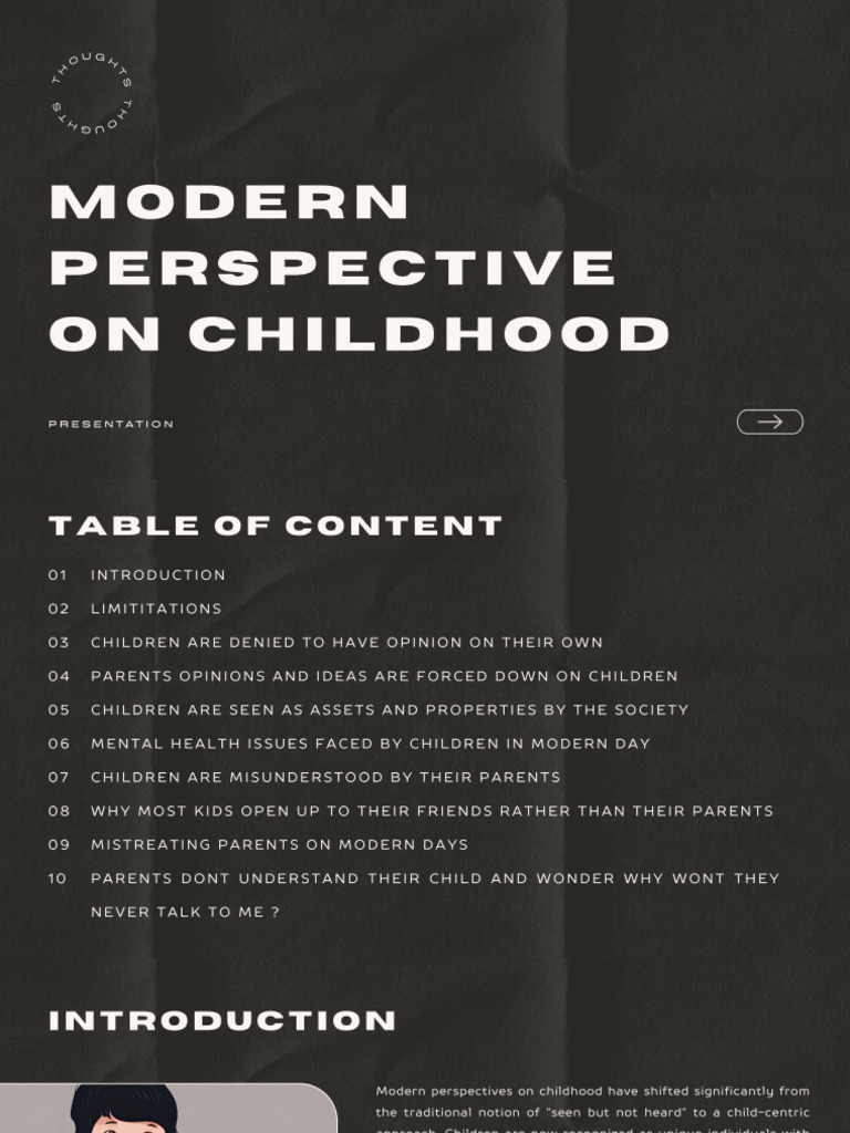 Modern Perspective On Childhood | PDF