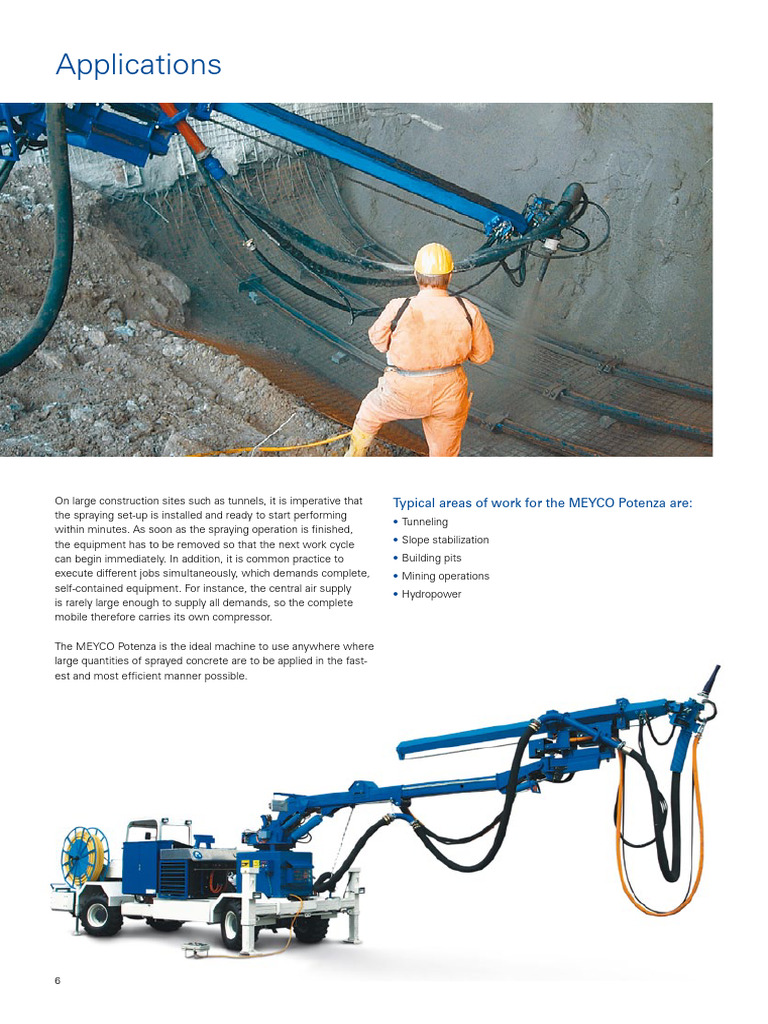 MEYCO Potenza: Advanced Spraying Solutions | PDF | Pump | Concrete