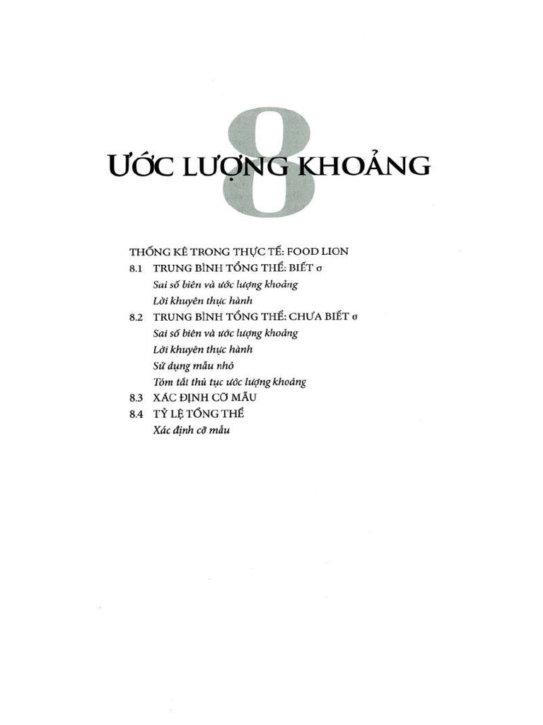 Giao Trinh Chuong 8 - UOC LUONG KHOANG | PDF