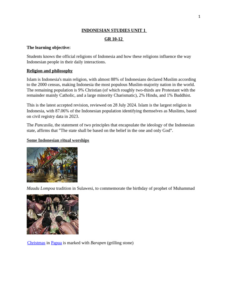 Indonesian Religions and Languages | PDF | Languages | Foreign Language ...