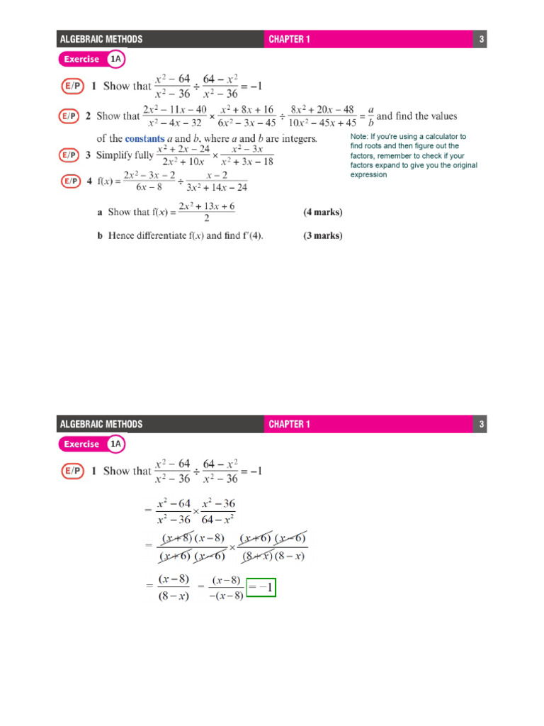 Algebraic Fractions & Roots Guide | PDF