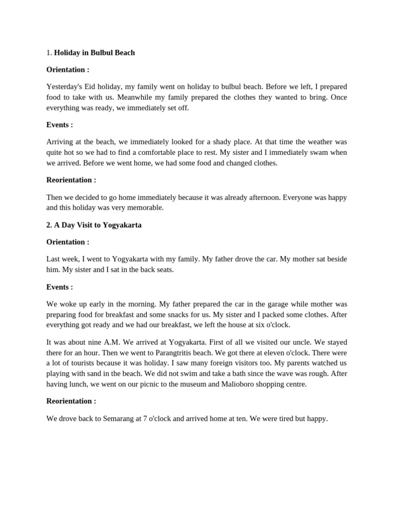 contoh teks recount | PDF