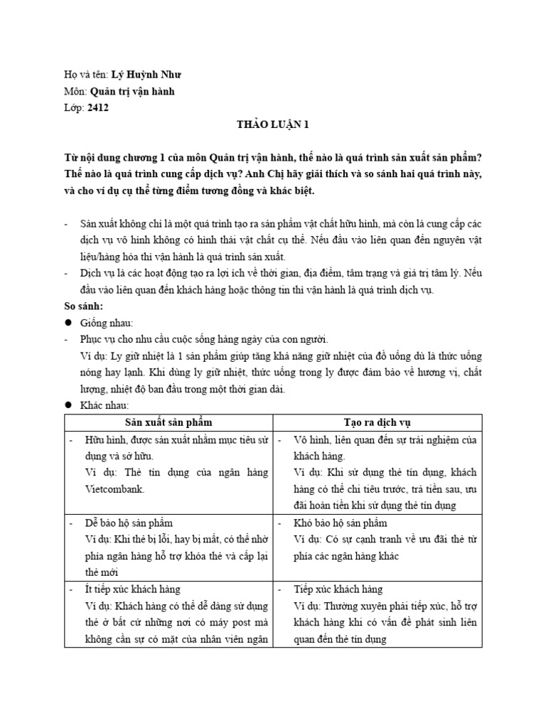 TL1 - QTVH - Ly Huynh Nhu | PDF