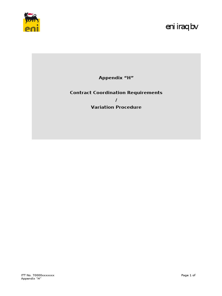 5.11 Appendix H - Contract Coordination Requirements | PDF | Real ...