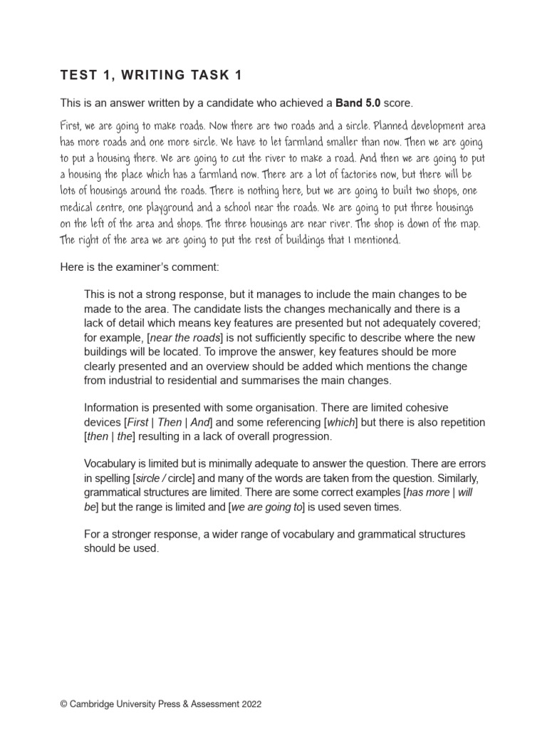 IELTS17AC_Test 1 Task 1 Sample Answer (Band 5.0) | PDF