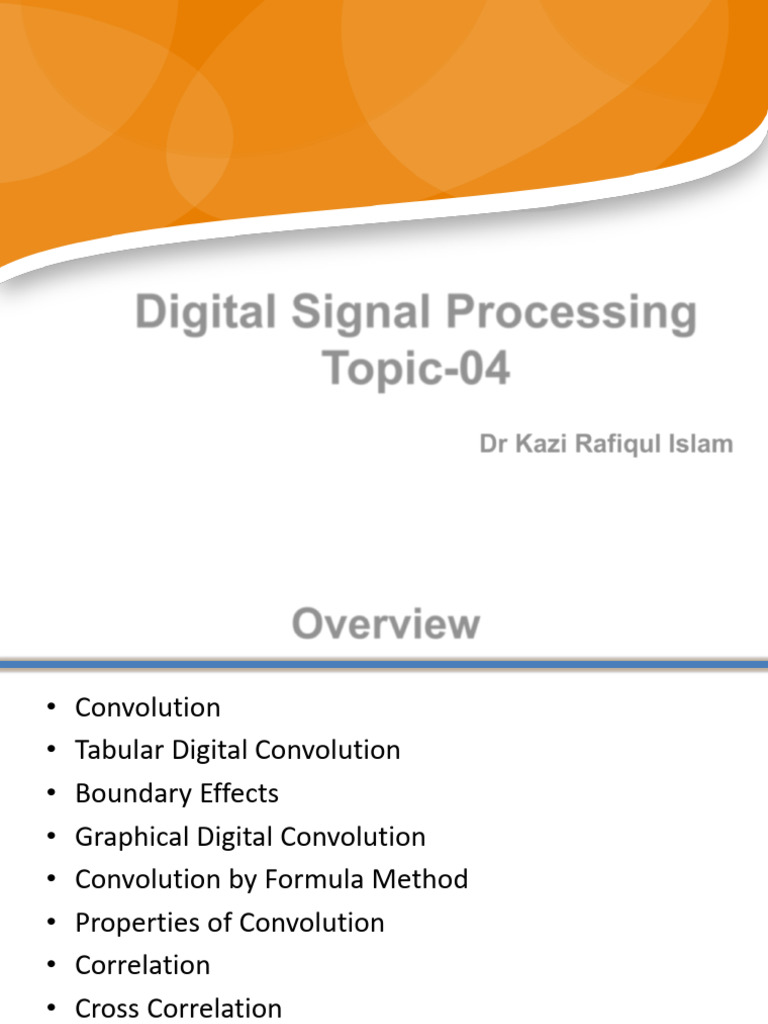 Lecture-4 | PDF | Convolution | Applied Mathematics