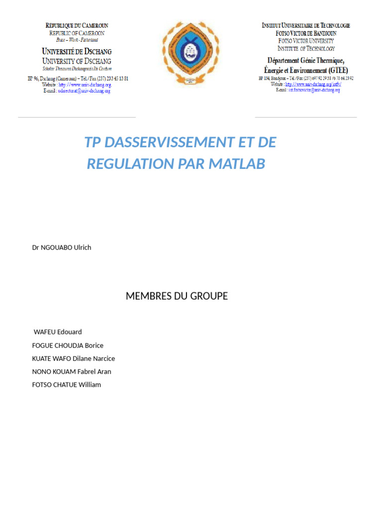 TP MATLAB : Matrices et Graphiques | PDF | Fréquence | Amplitude