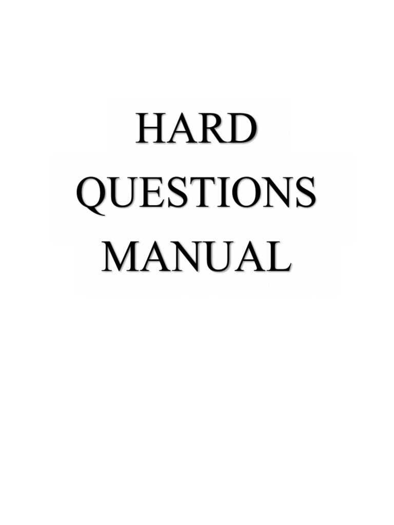 Hard Questions Manual | PDF | Quadratic Equation | Circle