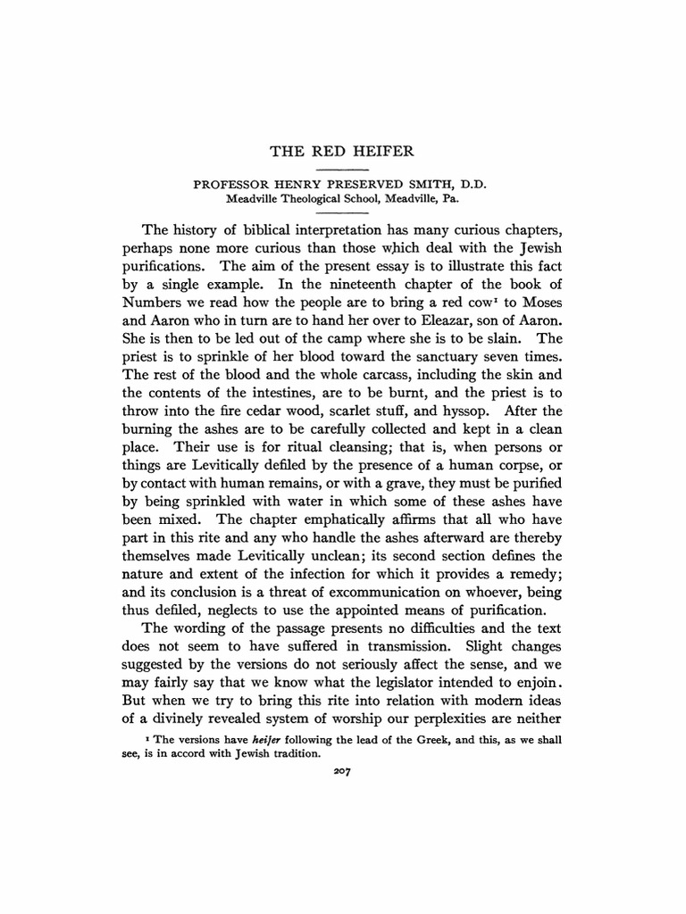 Red Heifer in Interesting Way | PDF | Religious Belief And Doctrine