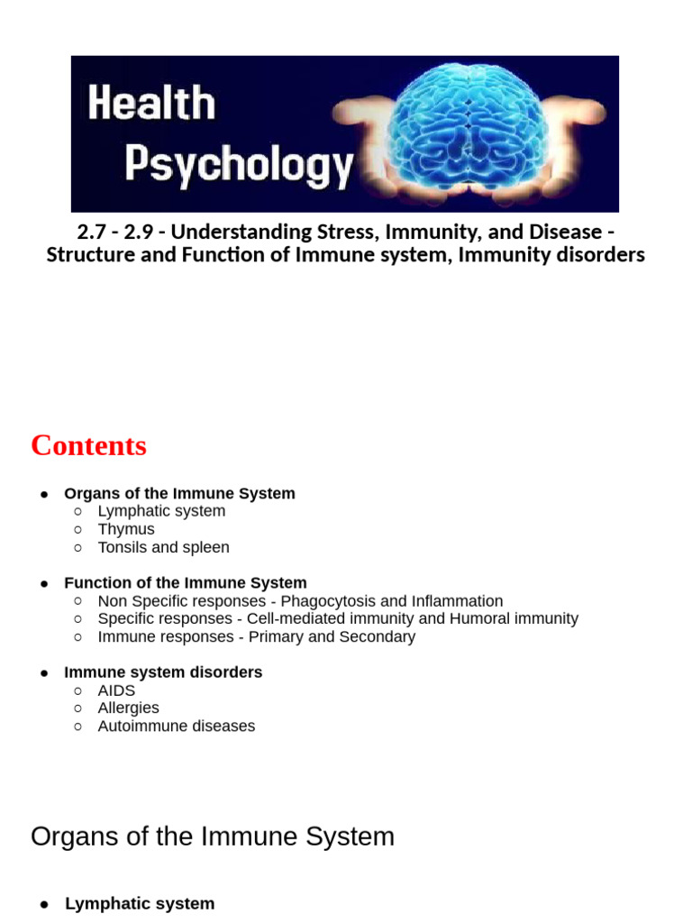 2.7 - 2.9 - Understanding Stress, Immunity, and Disease | PDF ...