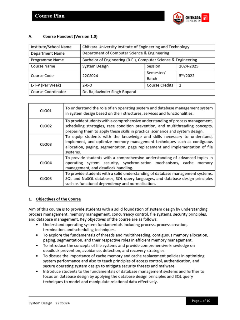 CHO System Design | PDF | Thread (Computing) | Databases