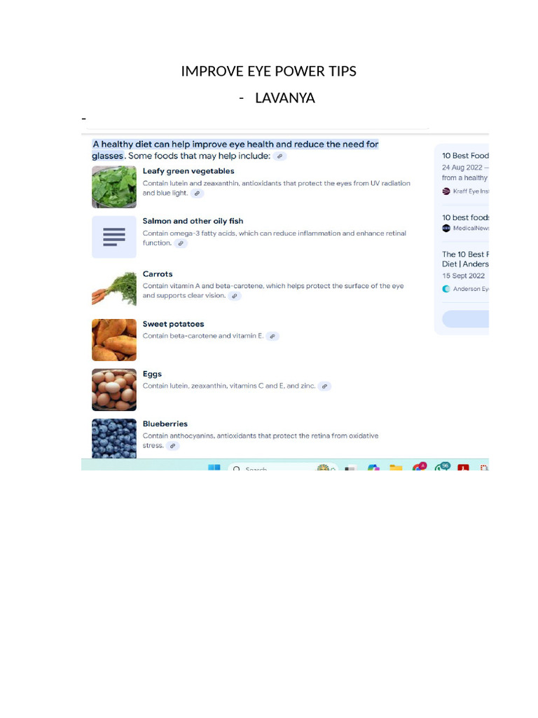 Improve Eye Power Tips | PDF