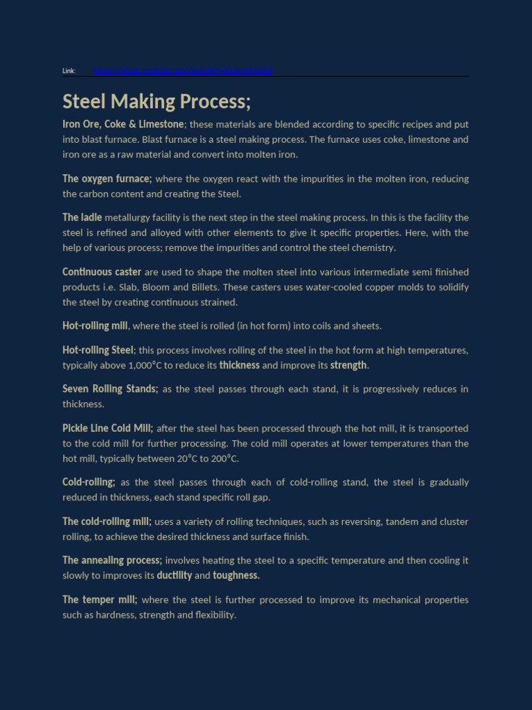Steel Making Process | PDF